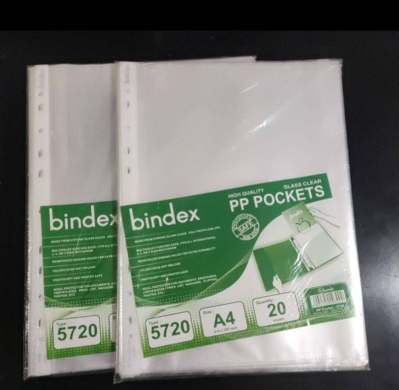 PP Pocket Bindex A4 5220 ( 1 Set isi 20 Lembar)
