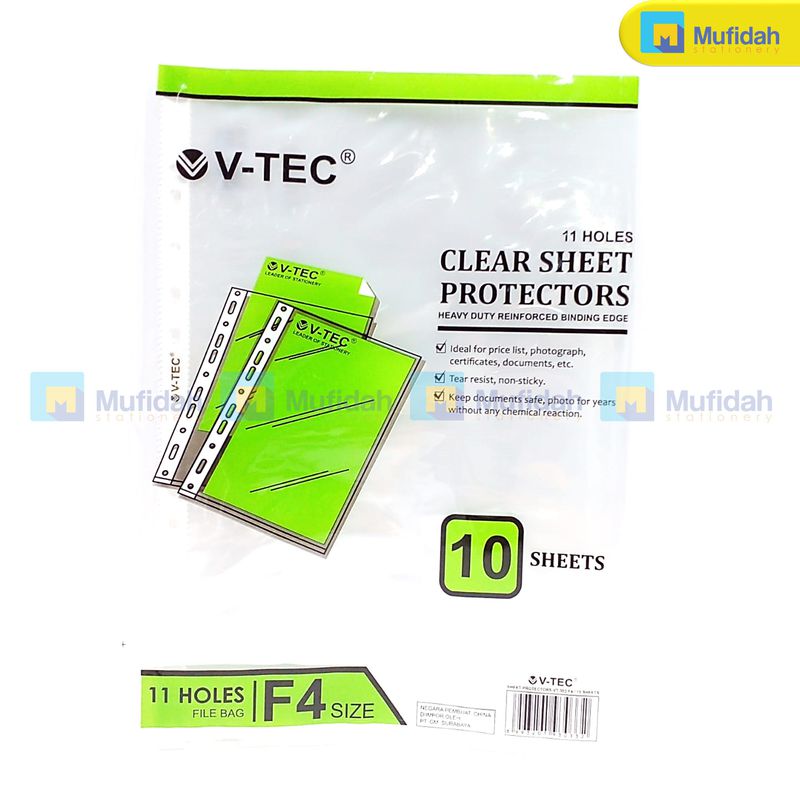 V-TEC CLEAR SHEET PROTEC F4