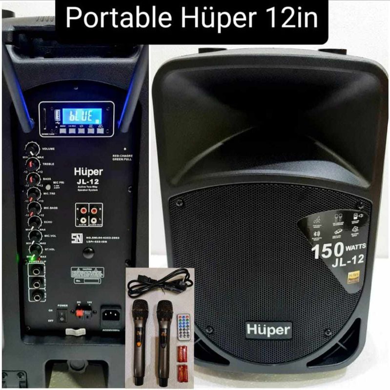 Huper JL12 Speaker Portable USB Bluetooth 12" - Original Garansi