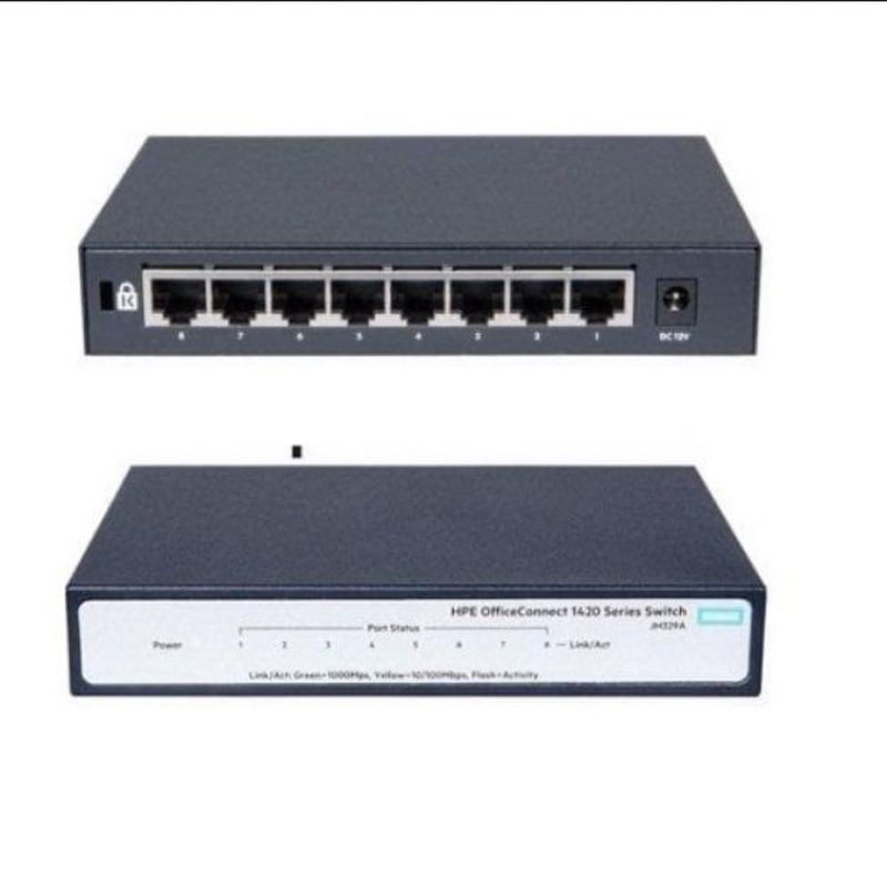 Switch Hub HP 1420-8G 8-Ports Gigabit Ethernet Unmanaged