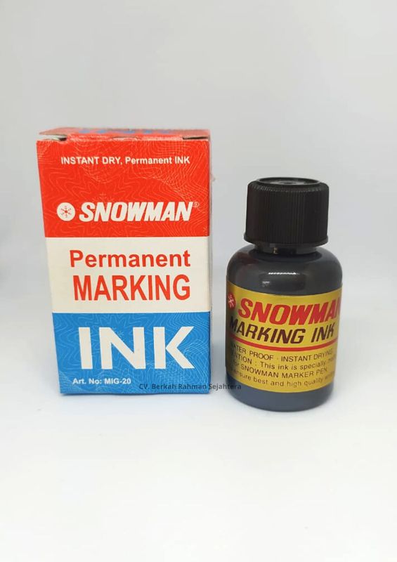 Tinta Refill Spidol Snowman Permanent Warna Hitam
