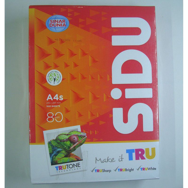 Kertas HVS A4S 80 gram SIDU