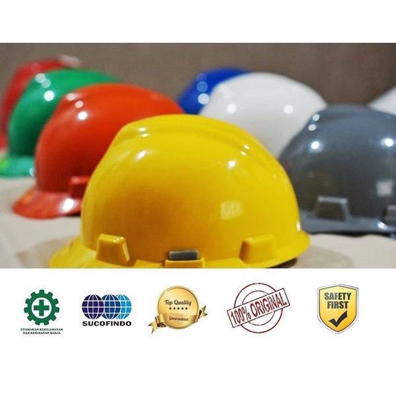 HELM PROYEK ENZO SAFETY ( HIJAU,ORANGE,KUNING,BIRU,PUTIH,MERAH) LENGKAP ...