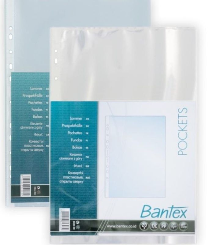 Plastik Pocket F4 Bantex isi 20
