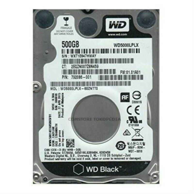 Hardisk 2,5" WD Blue/Black 500Gb