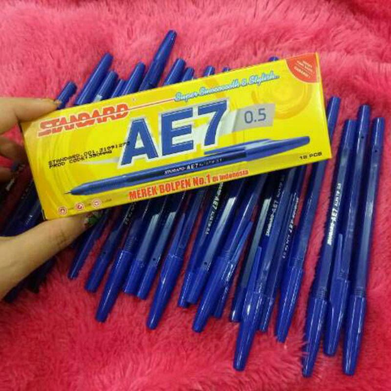 Pulpen Biru - Standard AE7 - Biru