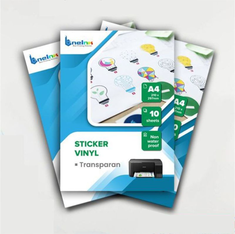 Sticker Vinyl Inkjet A4 / Stiker Vinil / Vynil Transparan