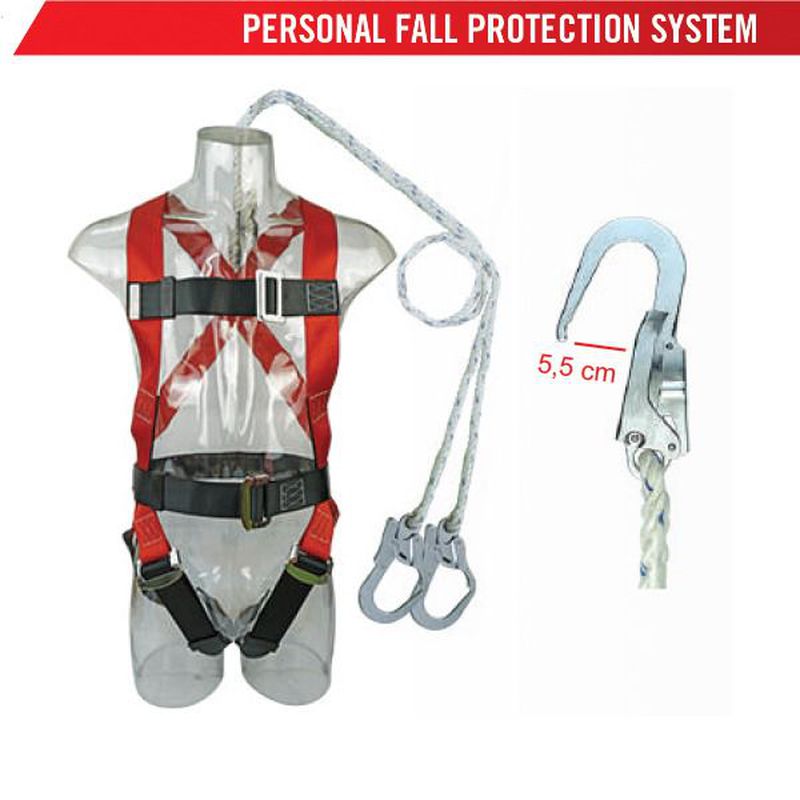 Excellent Body Harness with double hook lanyard 0257A