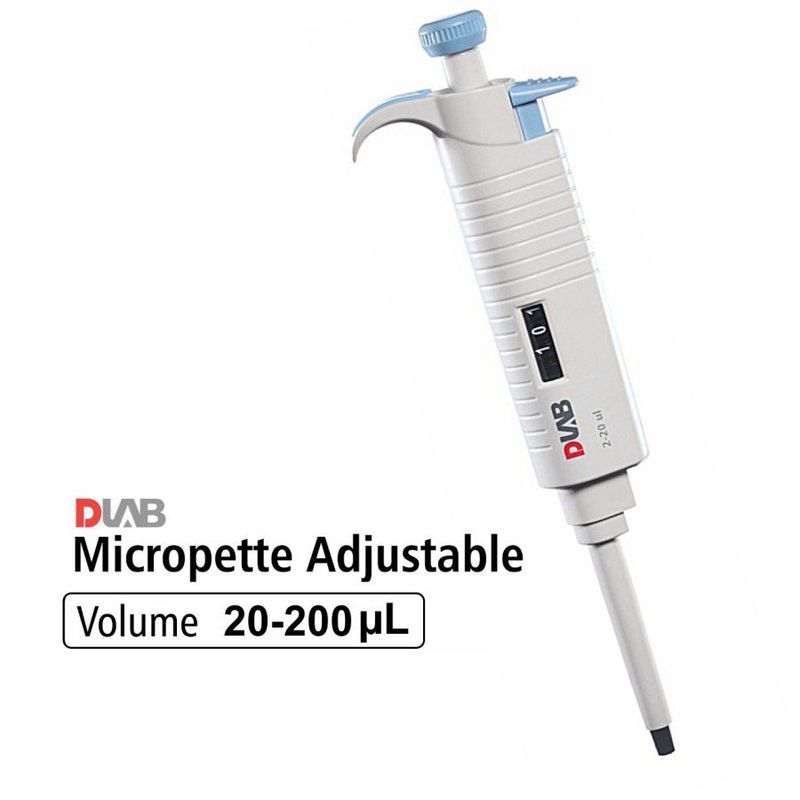 DLAB Micropipette Adjustable Micropipet Volume 20-200 µL
