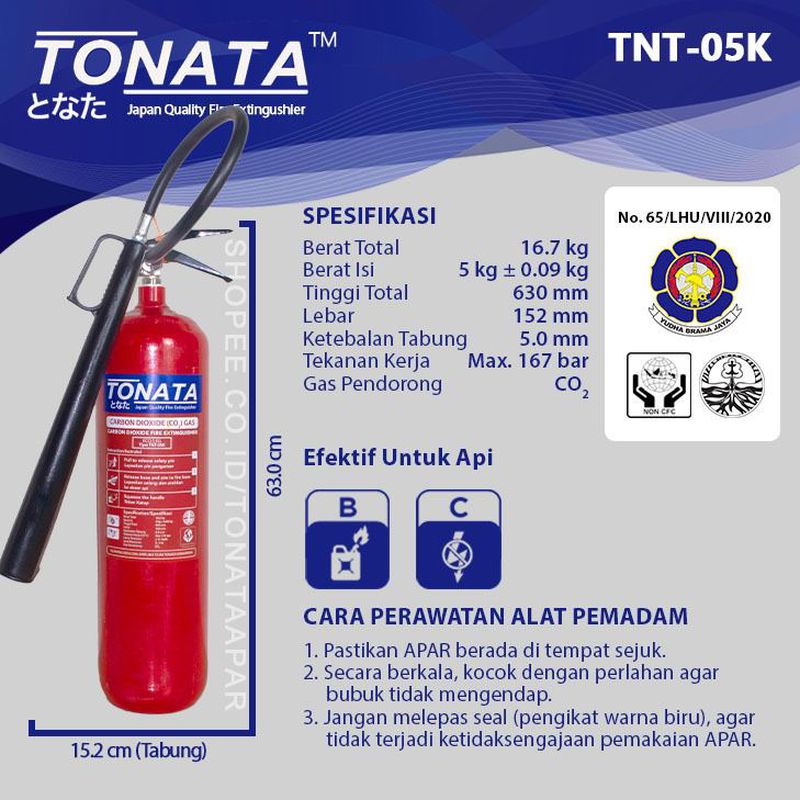 APAR Karbondioksida (CO2) TONATA / Set Komplit - 3kg