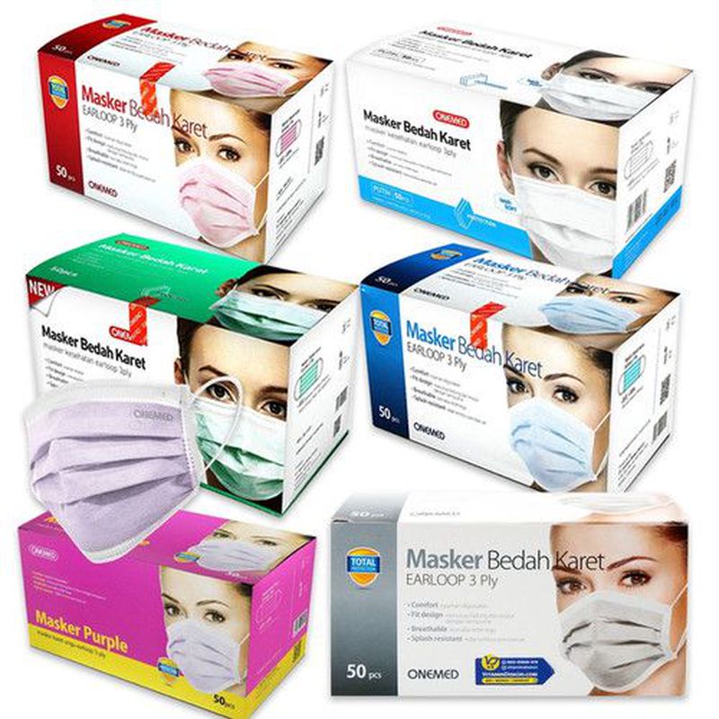 Masker Earloop Onemed - Pink