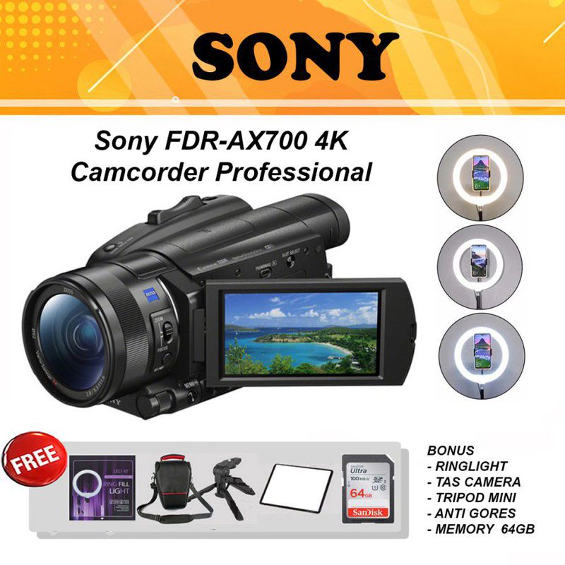 Handycam Sony FDR-AX700 4K Camcorder Professional