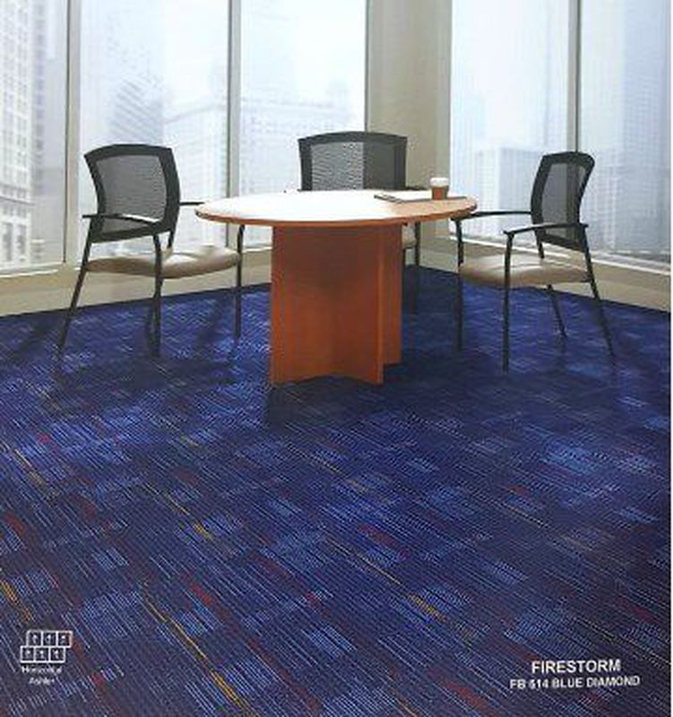 CARPET TILES FIRESTORM BLUE DIAMOND