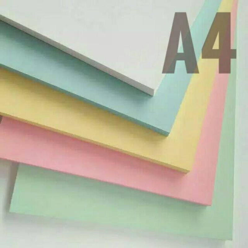 Kertas HVS A4, A4S 70 Gsm / Warna (Putih, Biru, Hijau, Kuning, Pink ...