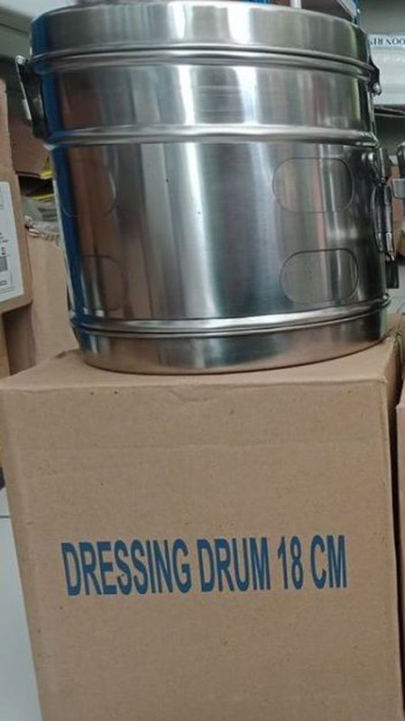 MARWA Dressing Drum 18 cm / Tromol Kasa Stainless Steel 18 cm
