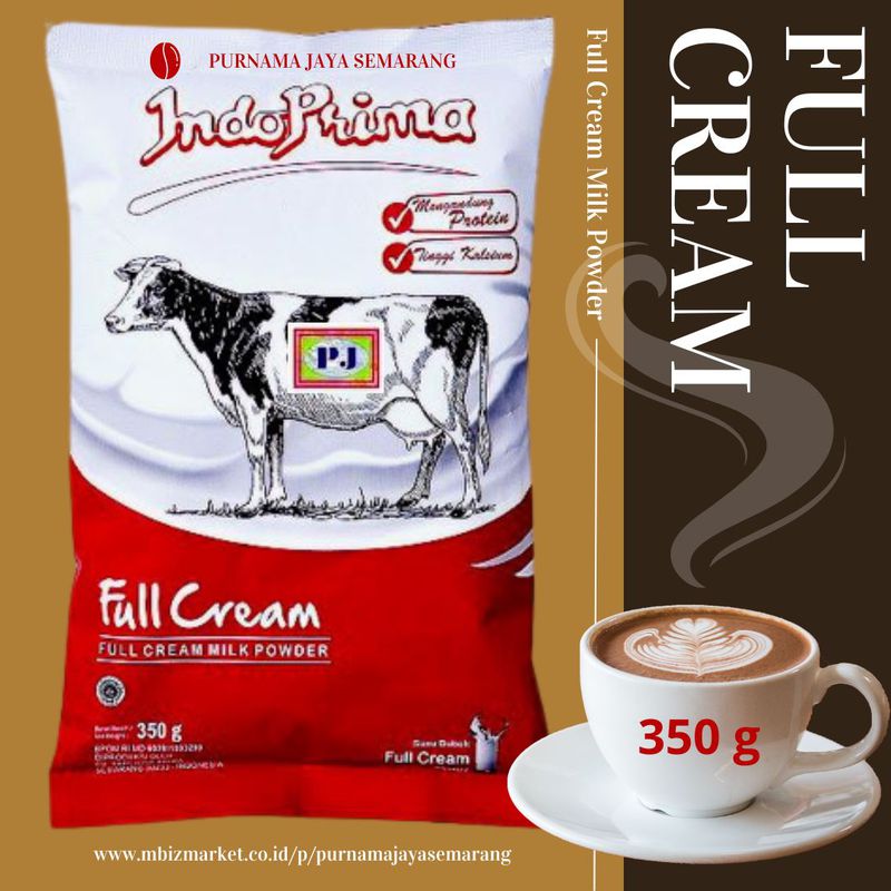 Susu IndoPrima Full Cream 350g, 1 Karton isi 24pcs