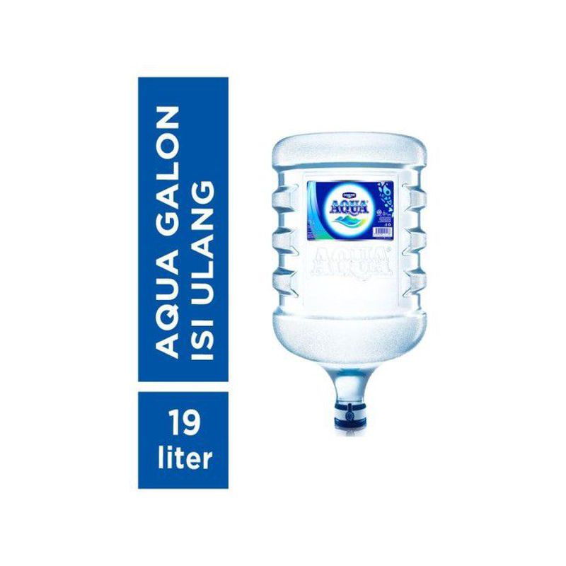 Isi Ulang Air Galon AQUA 19 Liter