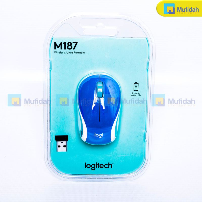 Mouse Logitech M187 - Biru