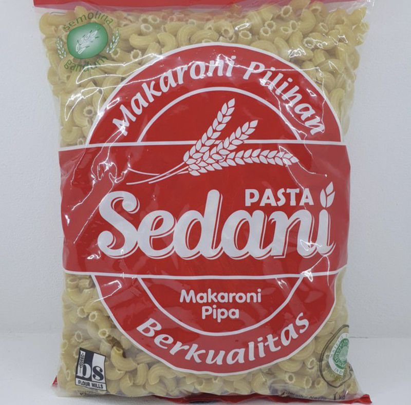 Makaroni Mentah Pasta Sedani Pipa 1 Kg / 1000gr Macaroni Rebus Aldente