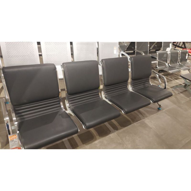 Oasis Gang Chair 4 Seater Black