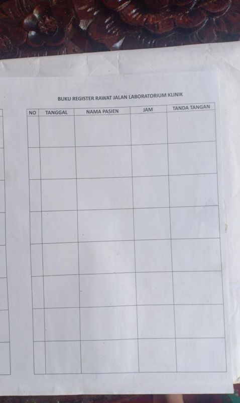 BUKU REGISTER RAWAT JALAN LAB PK @100