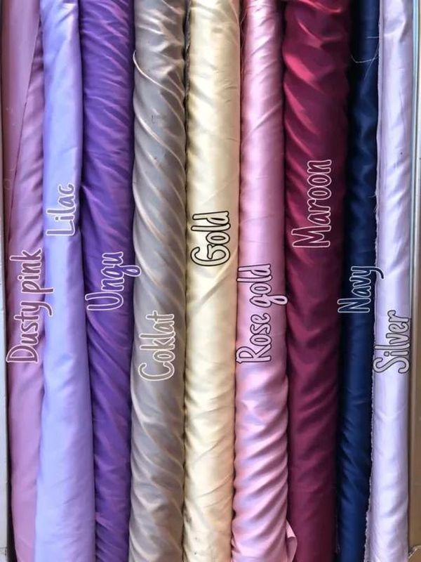 1 Meter Kain Satin Silk Kilap Premium Malang Maxmara Lux - Maroon