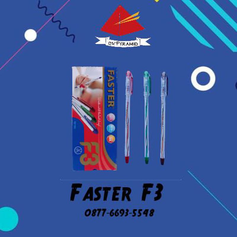 Ballpoint Faster F3 - Biru