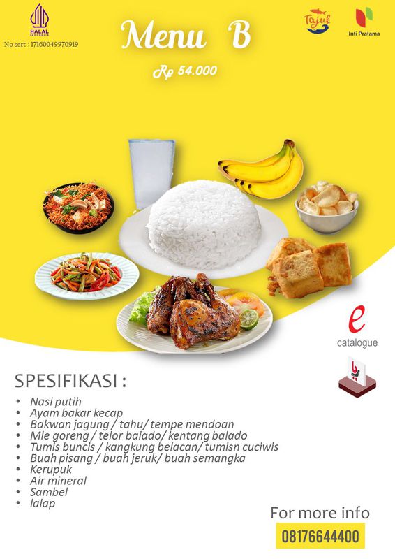 NASI BOX MENU B