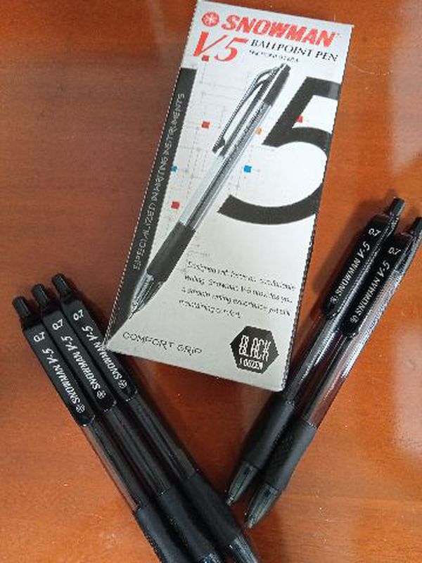 ballpoint Snowman V.5 Hitam per pack