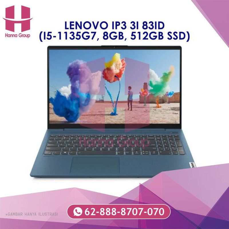 Lenovo IP3 3i 83ID (i5-1135G7, 8GB, 512GB SSD, Nvidia MX350 2GB, Win 11 ...