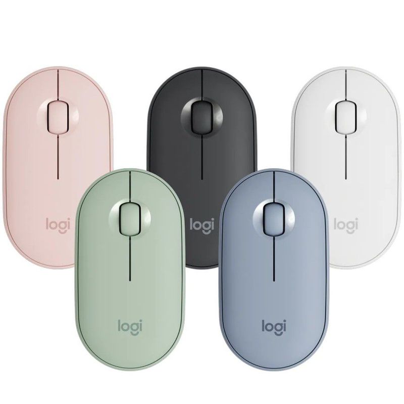 Logitech pebble M350 mouse wireless bluetooth slim silent - Rose