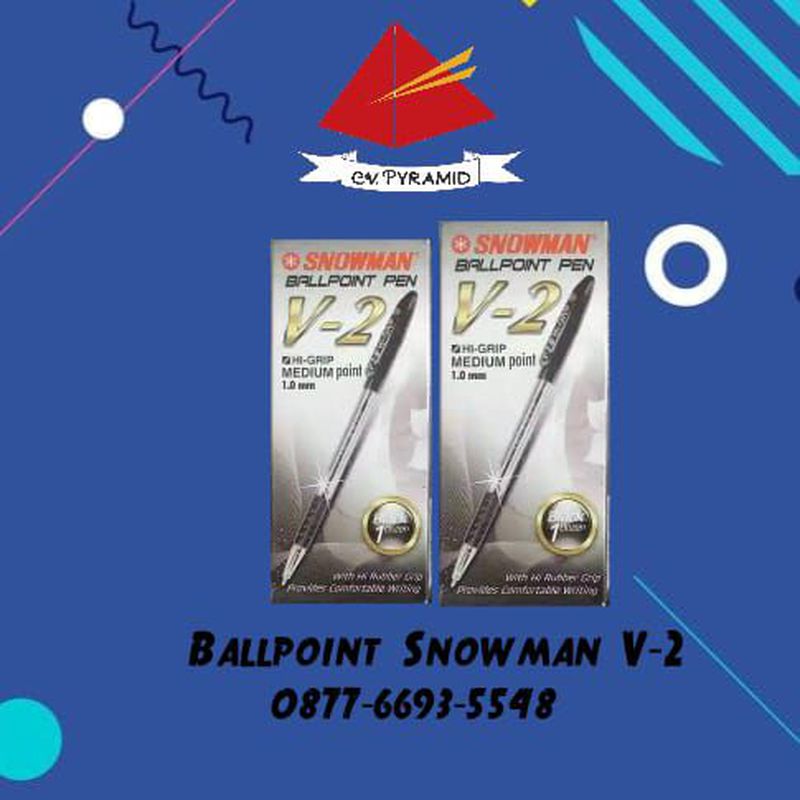 BALLPOINT SNOWMAN V-2 - Hitam
