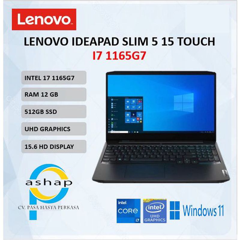 LAPTOP LENOVO IDEAPAD 5 / 15,6" FHD TOUCHSCREEN, CORE i7-1165G7 2,8 GHz ...