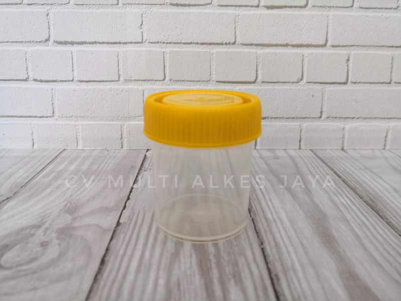 Pot Urine 60 ml tutup kuning / Urine Container 60 ml Yellow Non Sterile ...