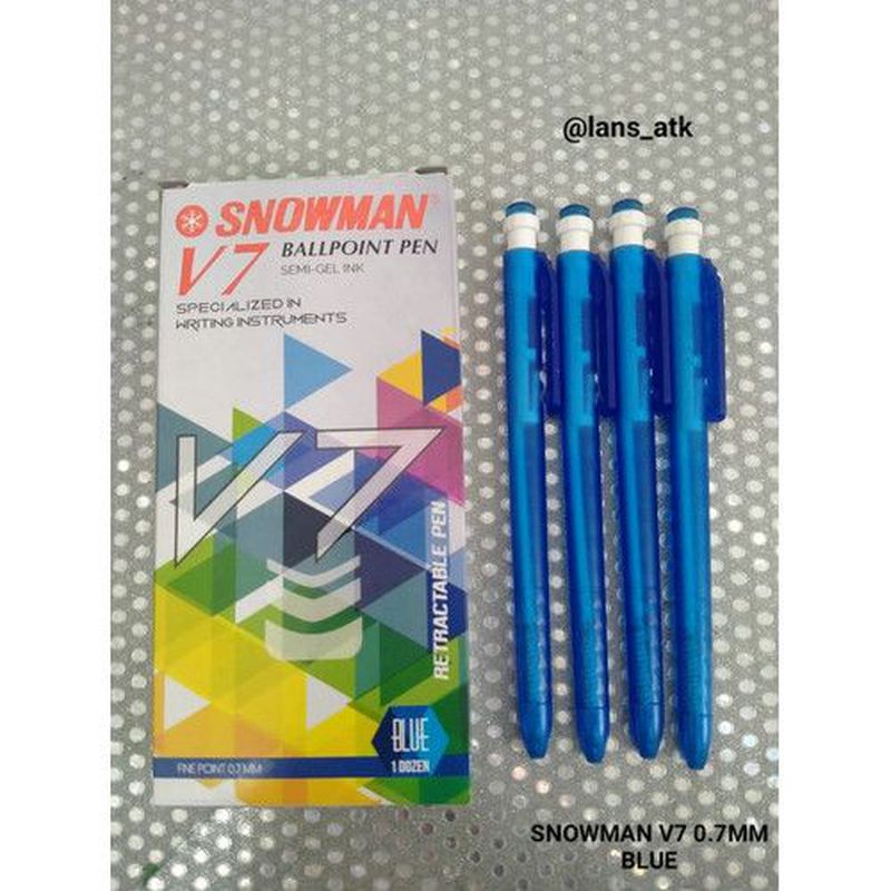 Ballpoint Snowman V7 Biru