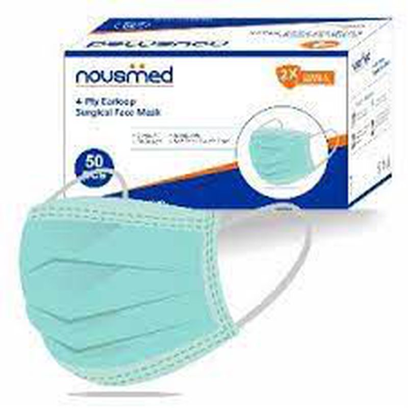 MASKER - 4-PLY EARLOOP SURGICAL FACE MASK - NOUSMED SAFELOCK
