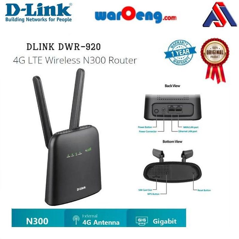 DLINK DWR-920 4G LTE Wireless N300 Router