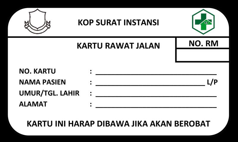 Kartu Berobat berbahan Kertas