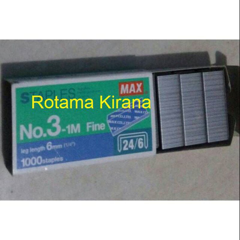 Anak Hekter/ Stapless/ Isi Stapler No.3 (24/6) Max