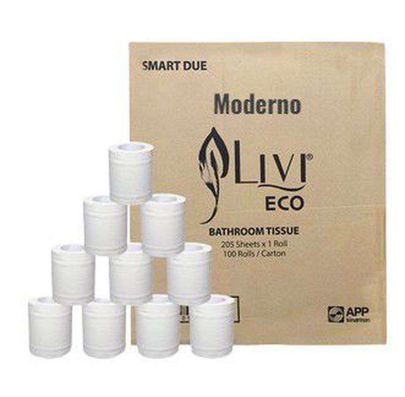 LIVI EVO Smart Due Toilet Core Single Roll 205's No Emboss