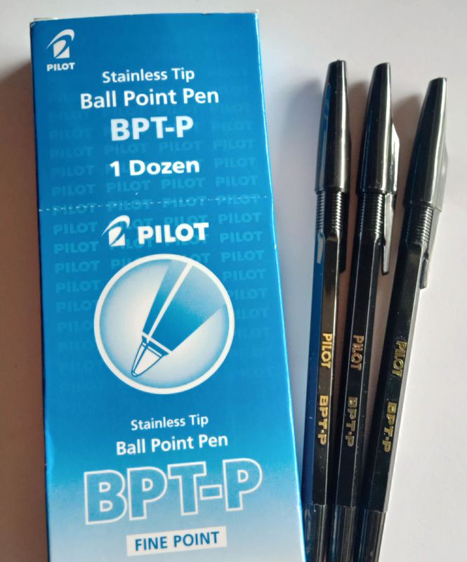 Ballpoint Pilot, BPT-P, Hitam 12 Pcs