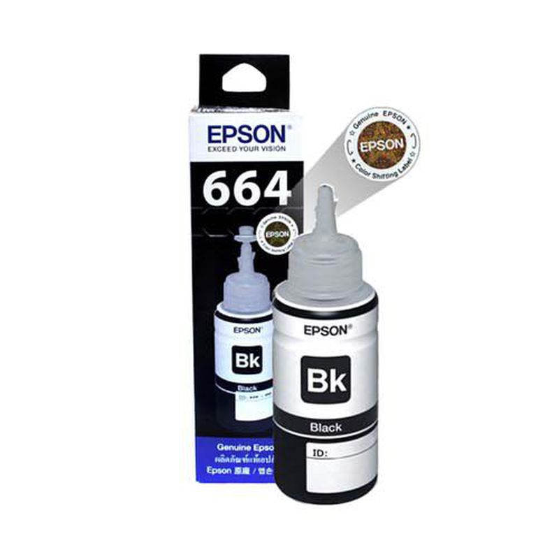 Tinta Printer Epson Original T664 Hitam