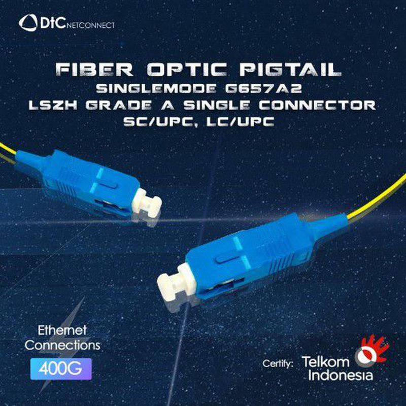 Pigtail Fiber Optik Single Mode SC/UPC, Simplex, 1 Meter