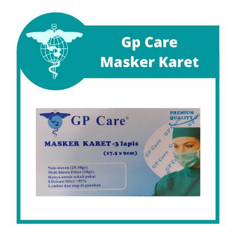 GP CARE Masker Medis Earloop Warna Biru Box Isi 50 PCS