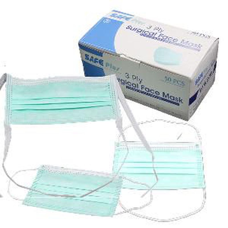 MASKER - SAFE PLUS 3 PLY SURGICAL FACE MASK TIE ON - NOUSMED SAFELOCK