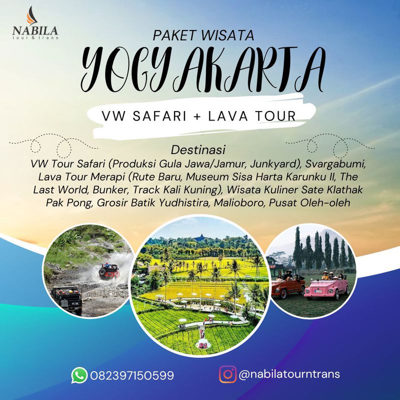 Jogja VW Safari+Lava Tour 2H1M (KDR-TA-BLT-NJK-JBG)