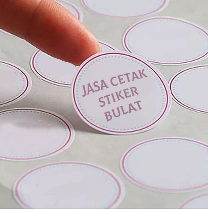 Jasa Cetak Stiker Bulat Vynil