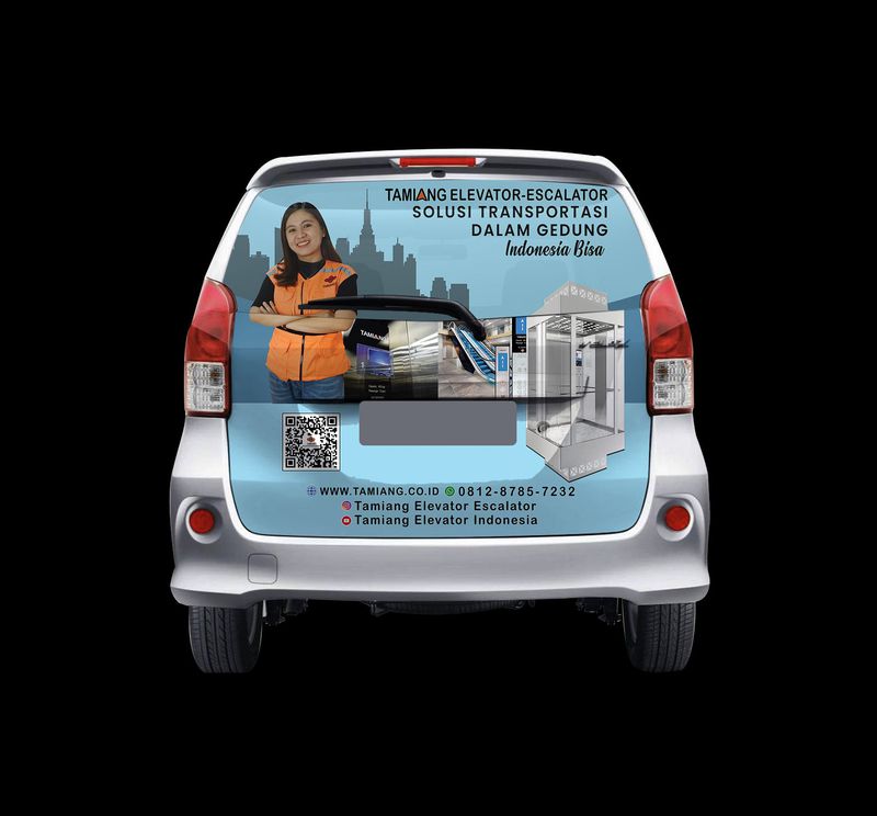 Iklan di Mobil Gocar Gojek - Full Back