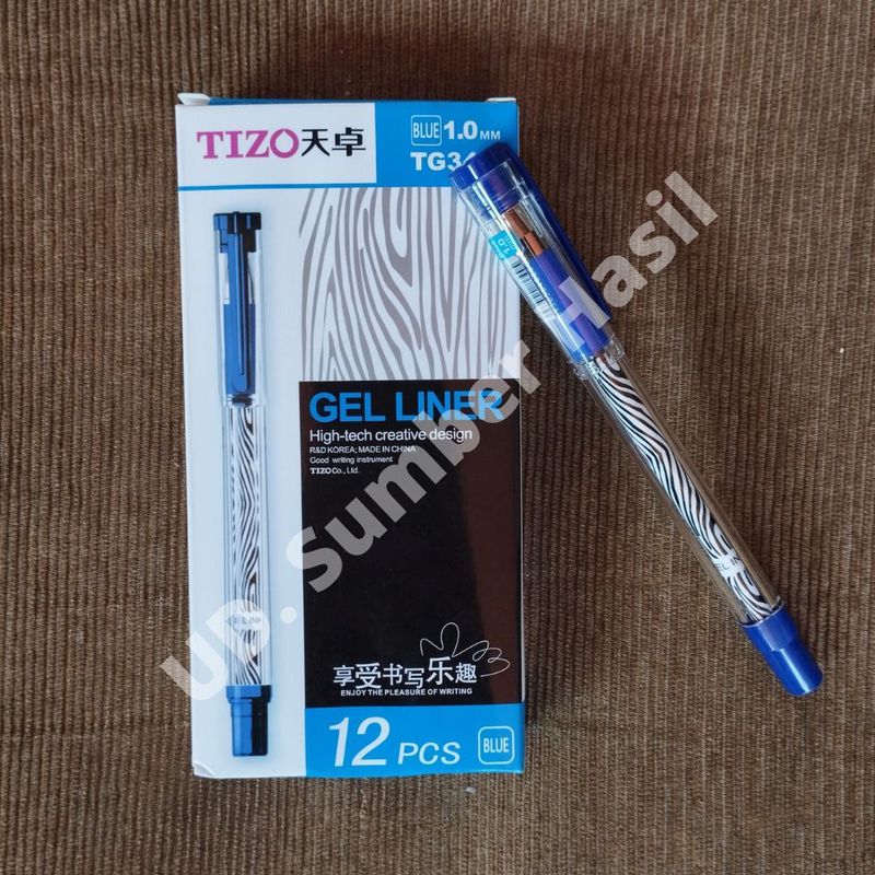 Ballpoint Tizo Gel Liner 1.0 mm Biru (1 Pak)