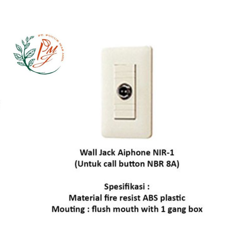 Wall Jack Aiphone NIR-1 untuk NIR-8A Pasien